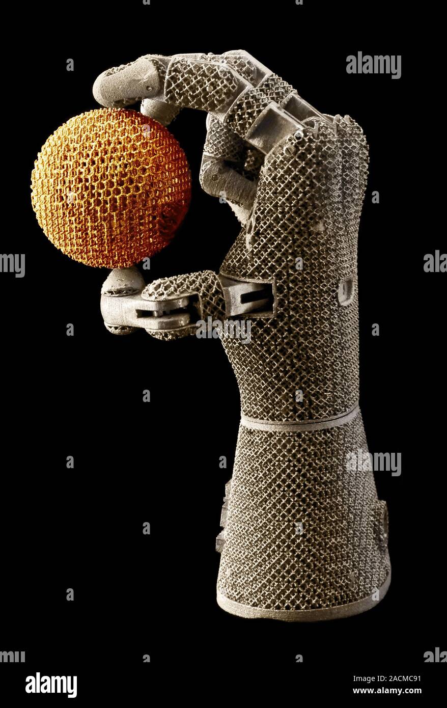 Robot hand, coloured image. Electron-beam additive manufacturing at Oak ...