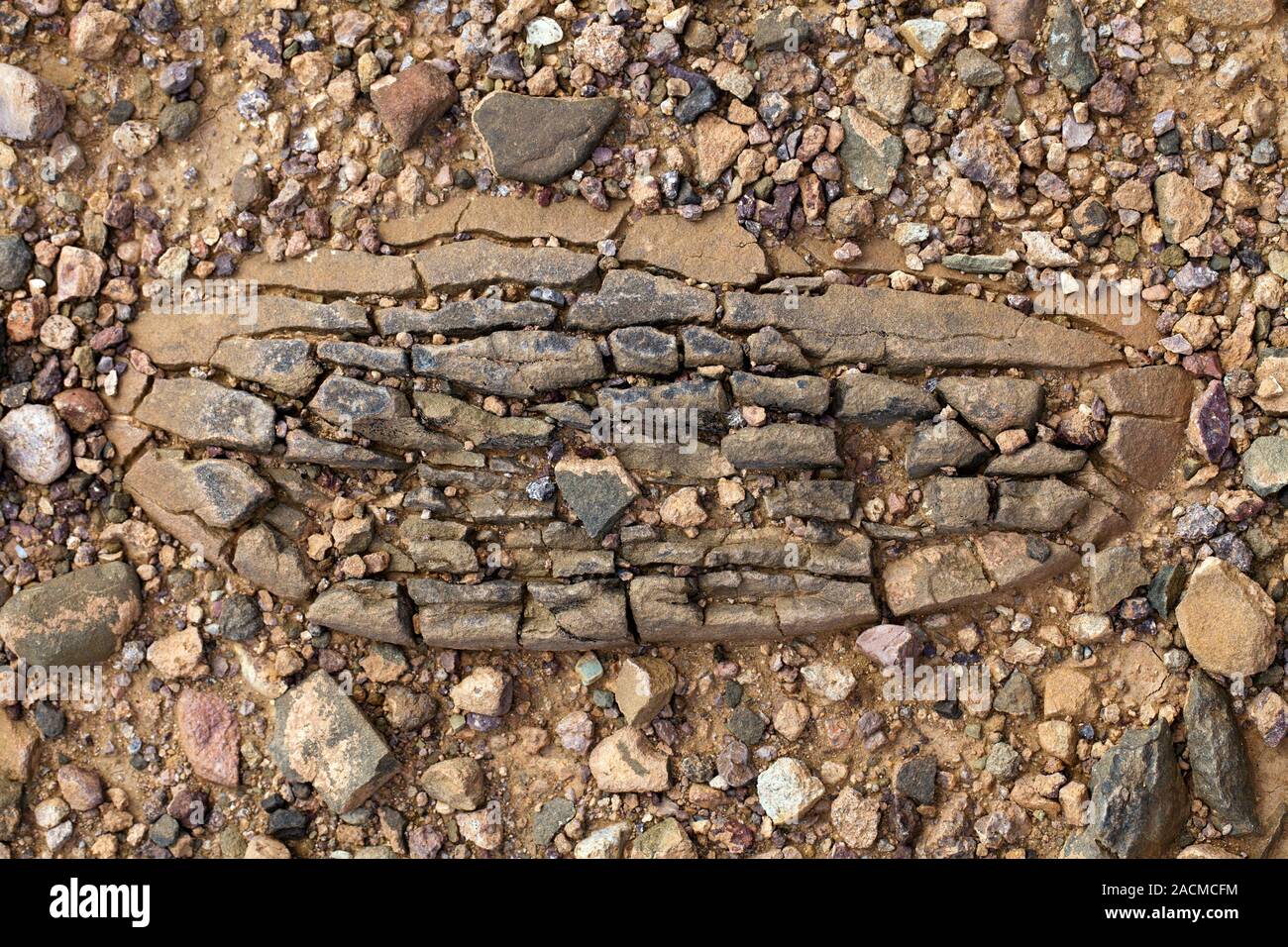 Troll's bread erosion of a pebble. This erosion of half-buried rocks ...