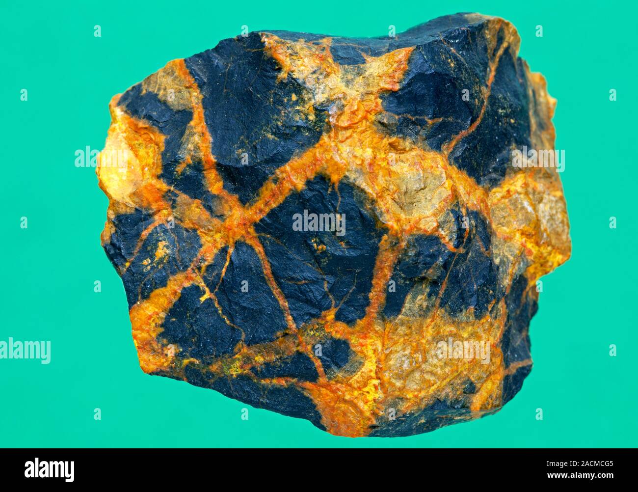 Uraninite bearing minerals. Samples of rock composed of a mixture of ...