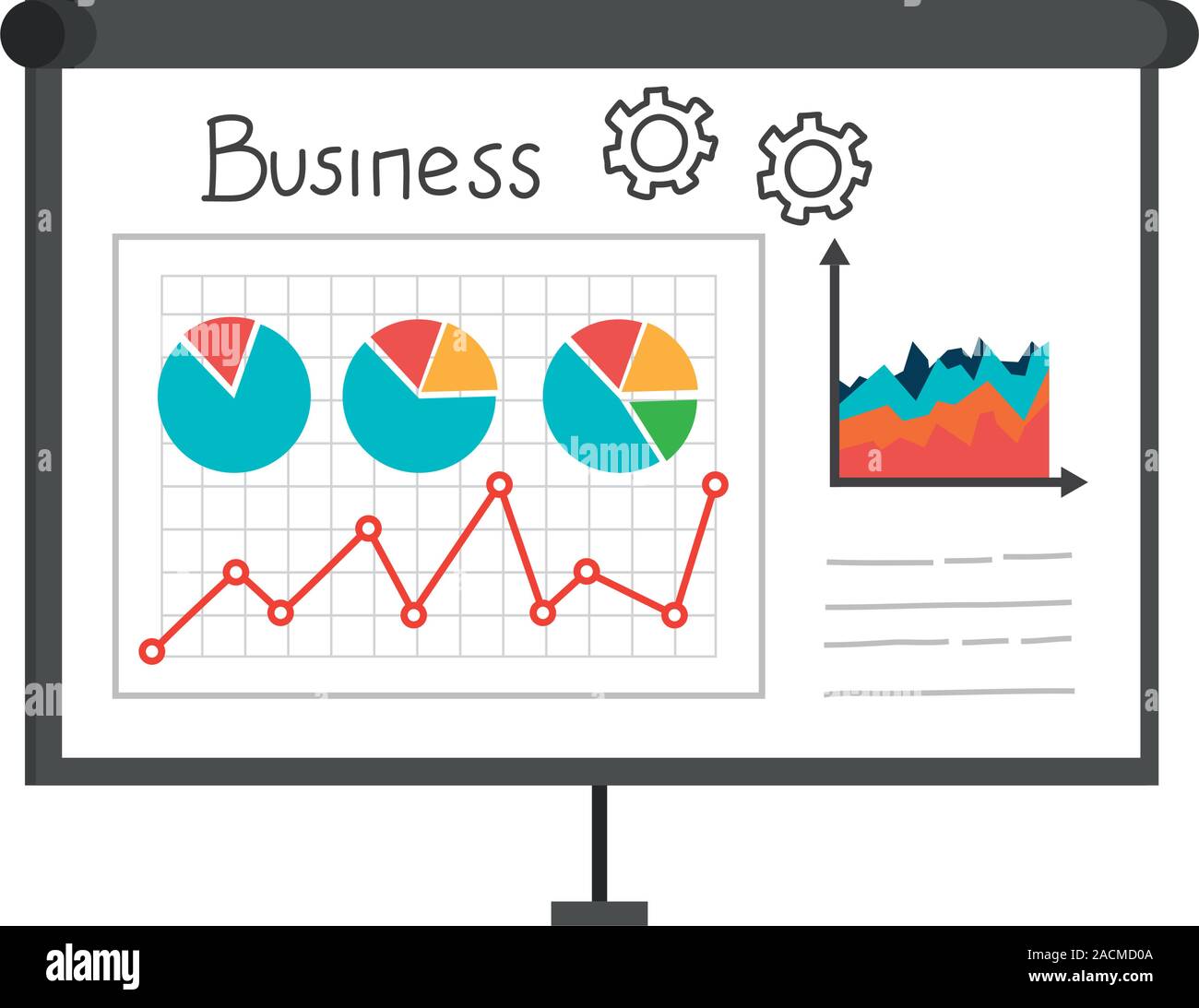 paper board with infographic isolated icon Stock Vector Image & Art - Alamy