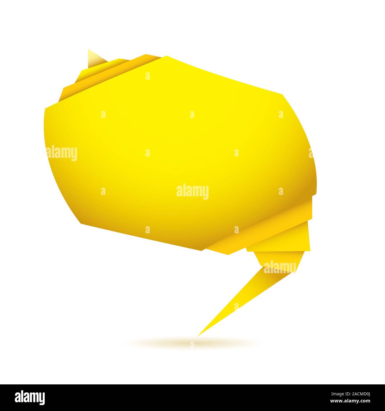 Yellow Origami element Stock Photo - Alamy