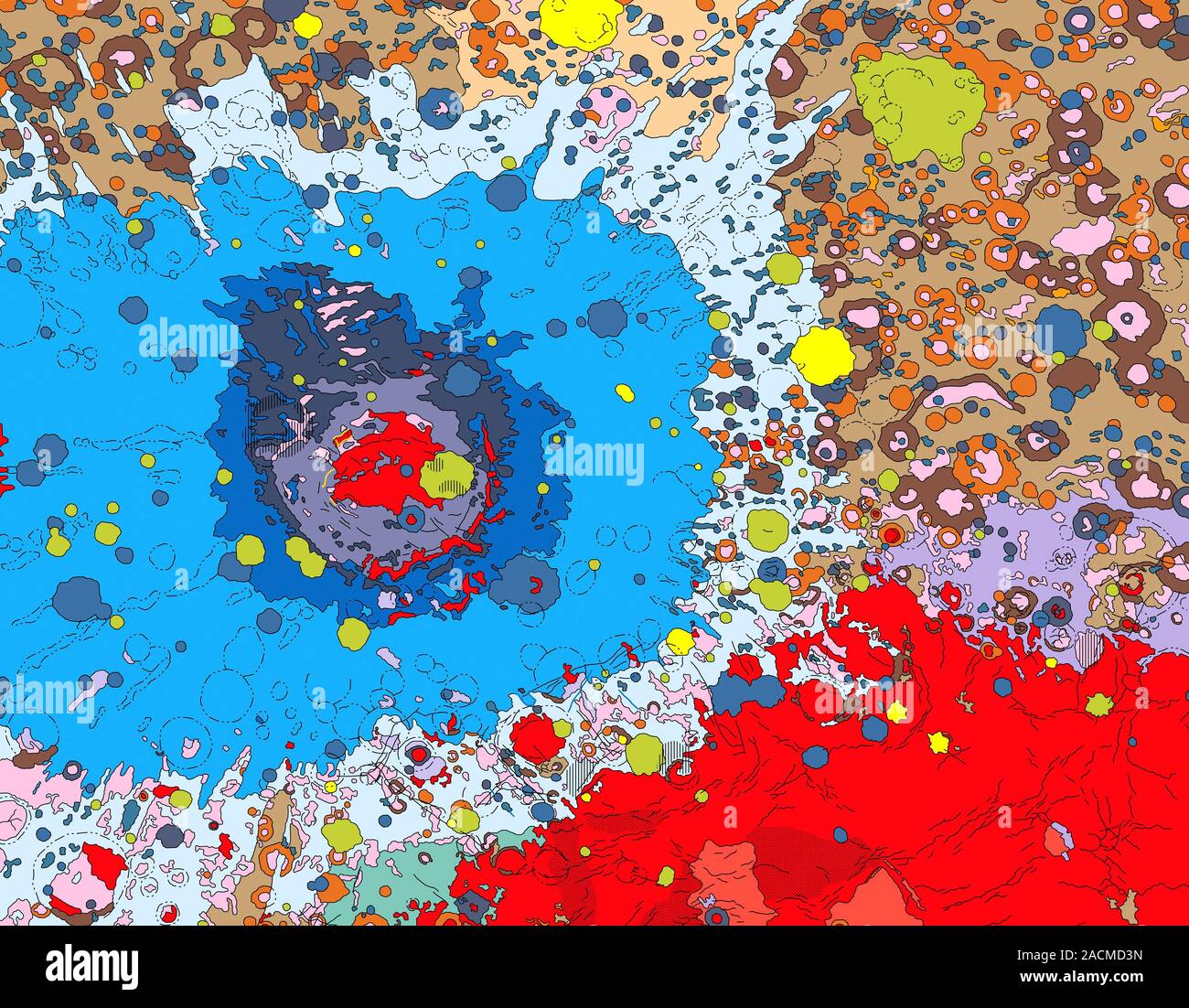 West side of the moon. Geologic map of the moon based on photographs ...