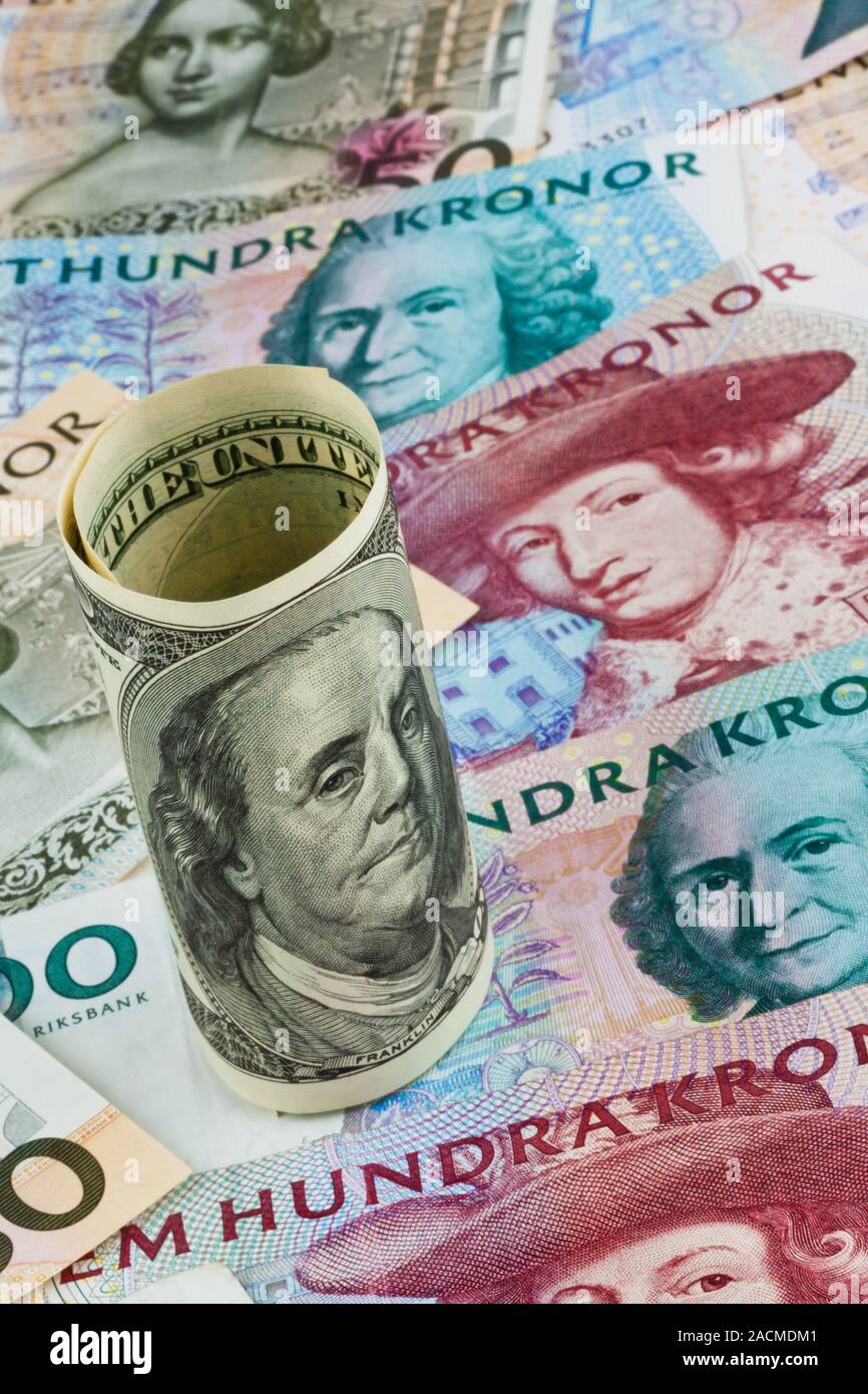 Swedish kronor. Various currencies Stock Photo - Alamy