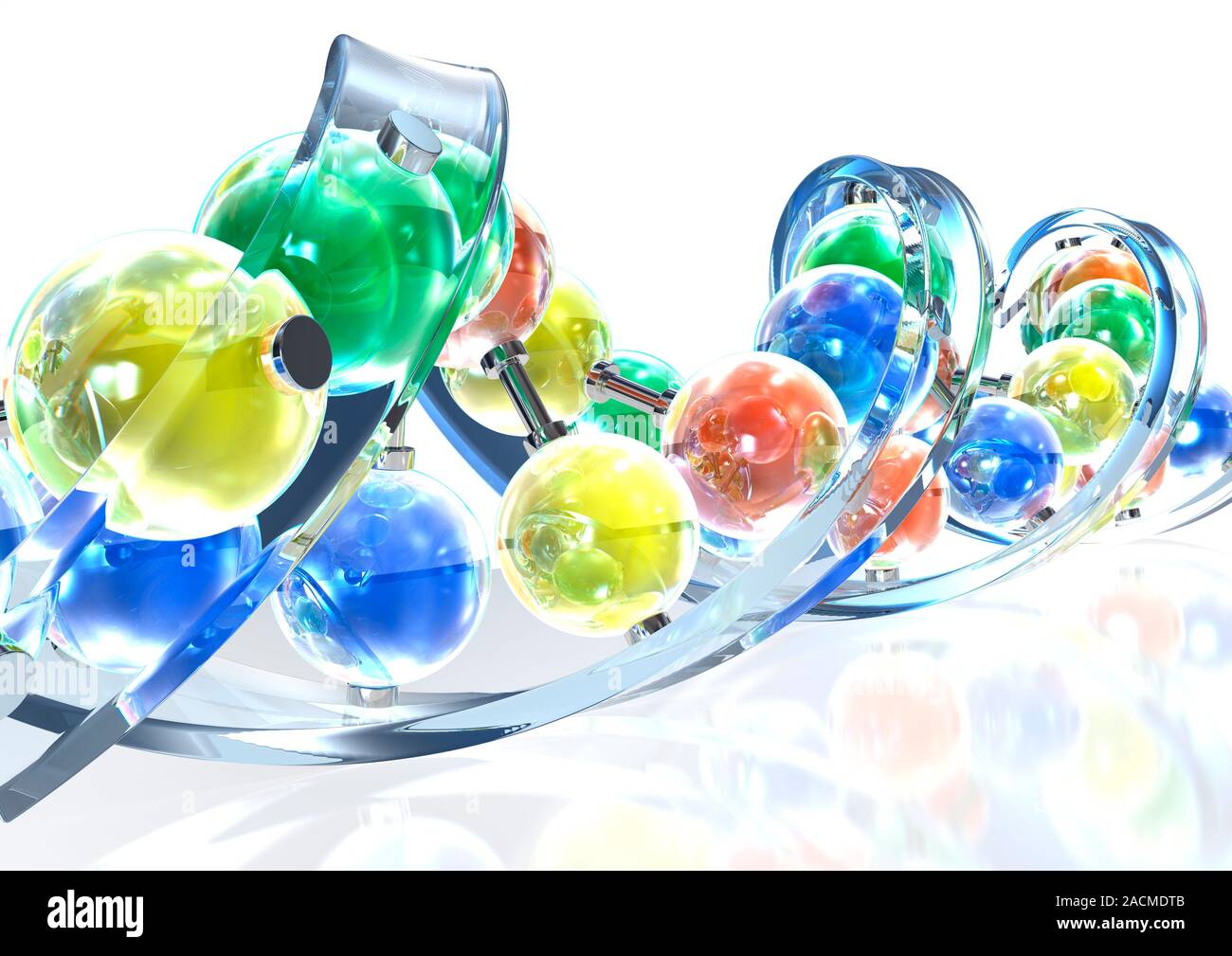 Dna Molecule Computer Artwork Showing A Double Stranded Dna Deoxyribonucleic Acid Molecule