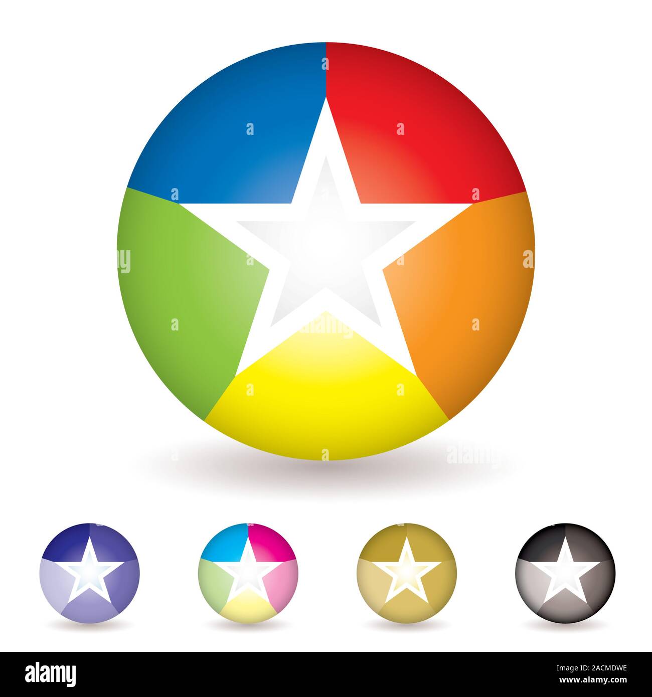 Rainbow ball icon Stock Photo - Alamy