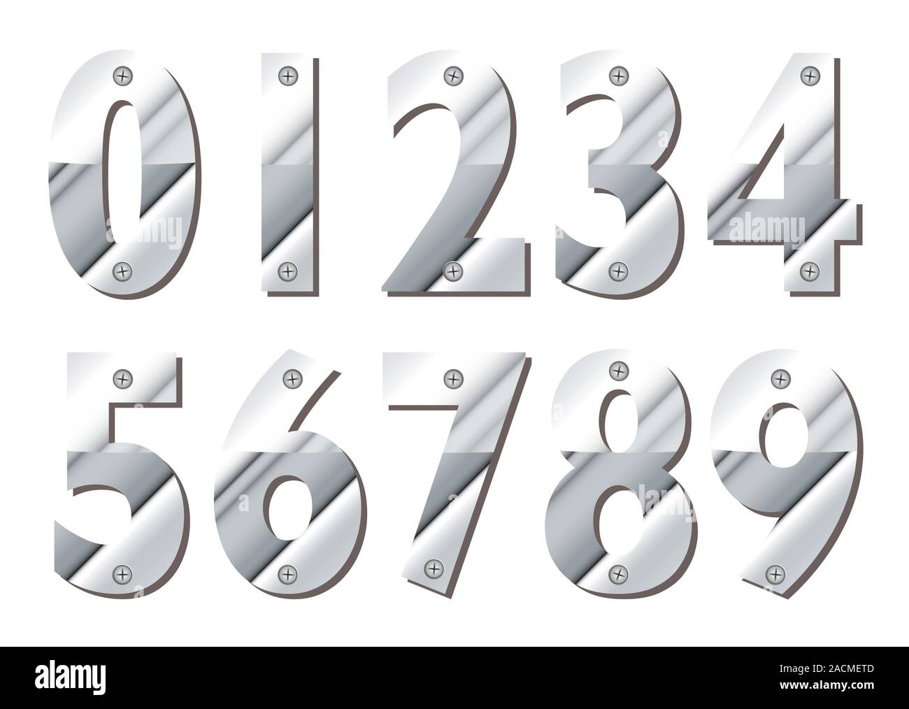 Silver numbers hi-res stock photography and images - Alamy