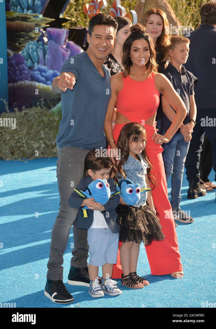 LOS ANGELES, CA. June 8, 2016: TV presenter Mario Lopez & family at the ...