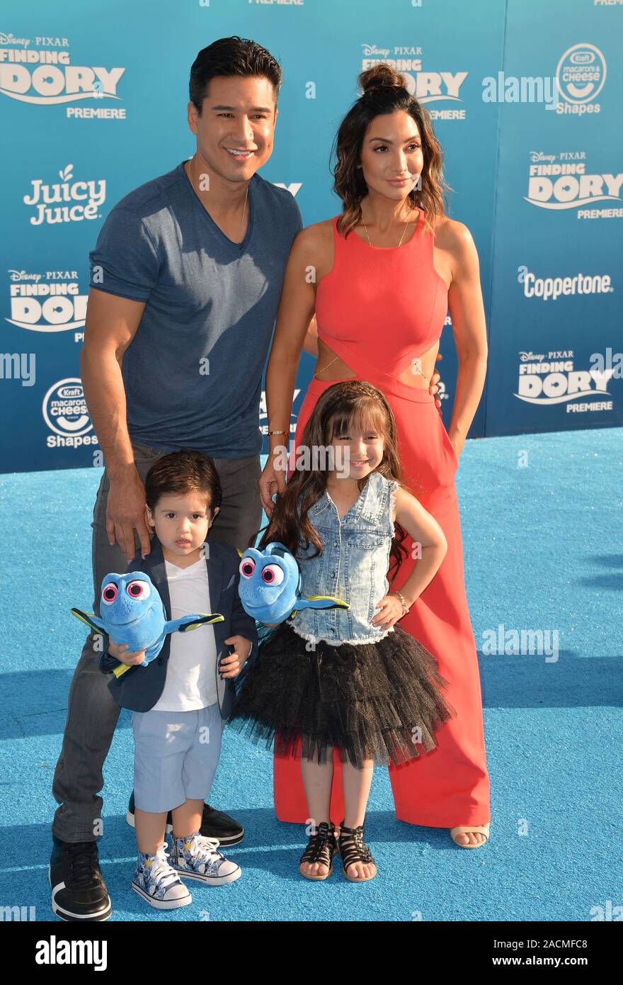LOS ANGELES, CA. June 8, 2016: TV presenter Mario Lopez & family at the ...