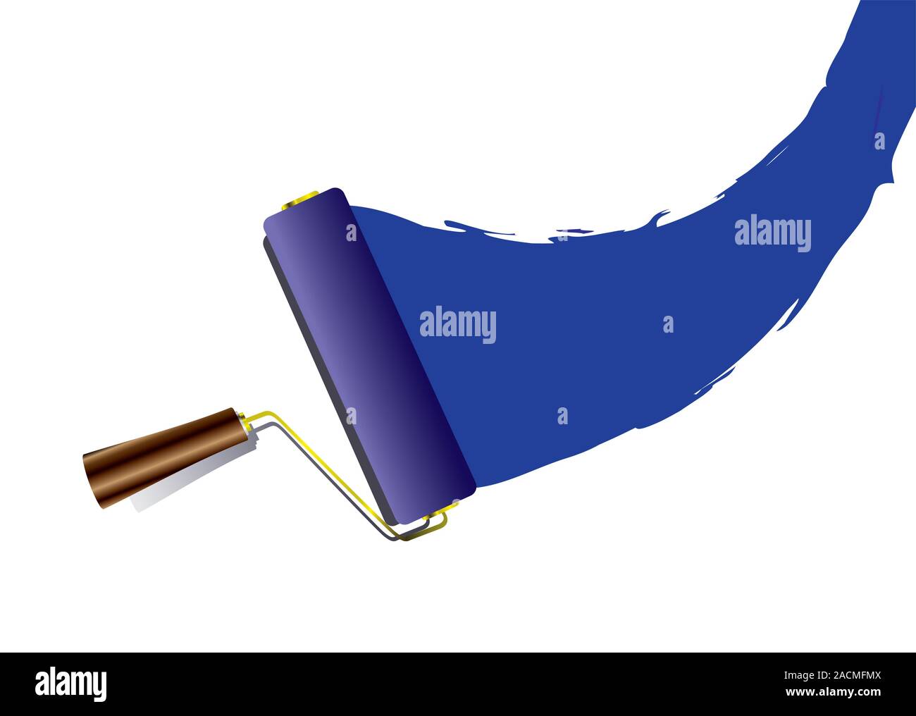 Paint roller swoosh Stock Photo - Alamy