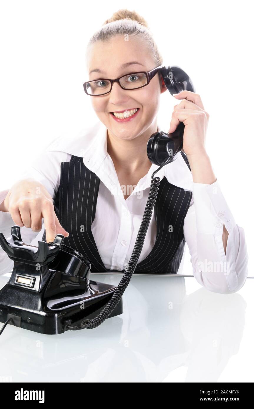 Secretary telephone hi-res stock photography and images - Alamy