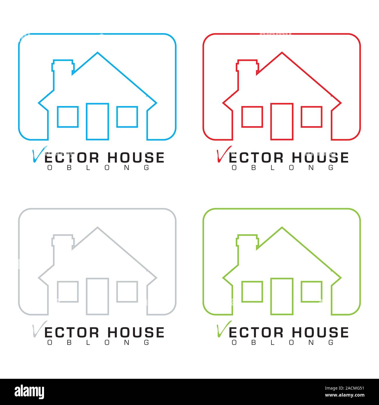Modern house icon outline Cut Out Stock Images & Pictures - Alamy