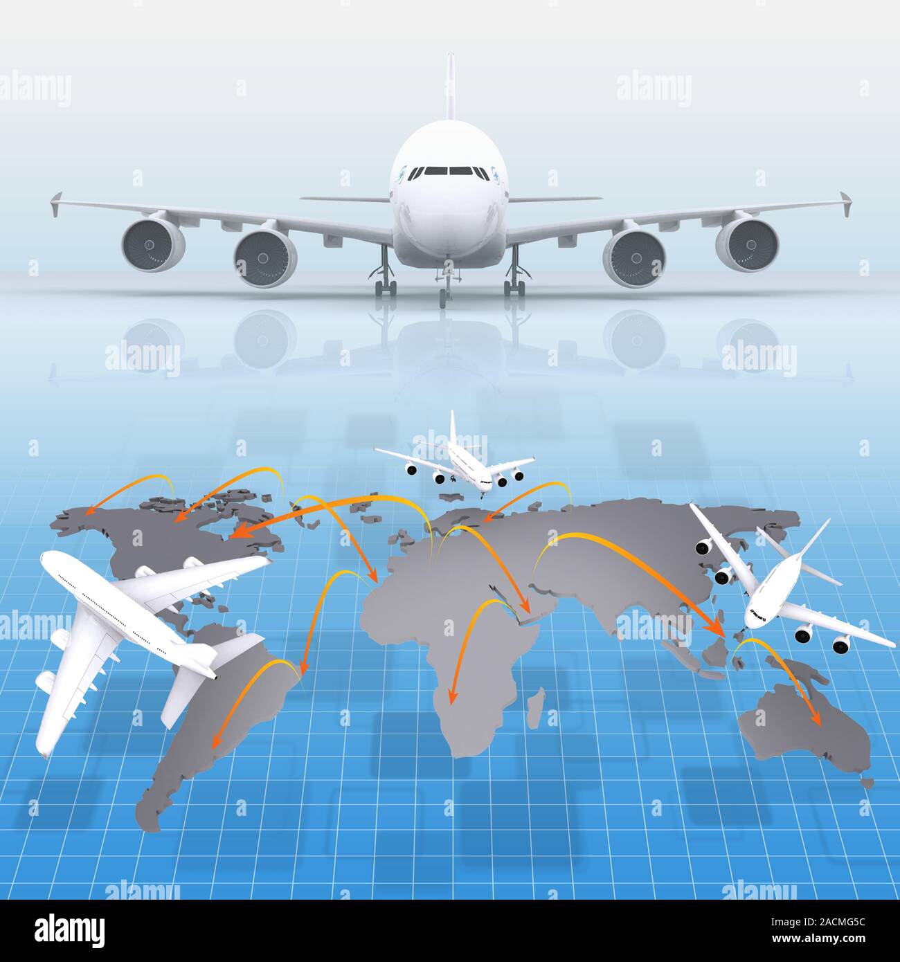 airplane around the world Stock Photo - Alamy