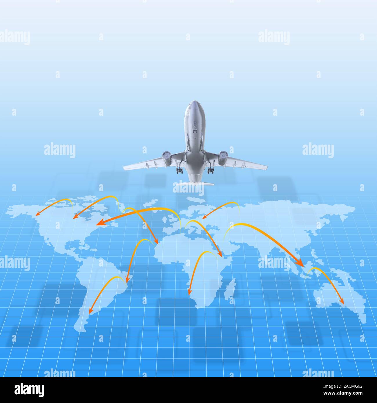 airplane around the world Stock Photo - Alamy
