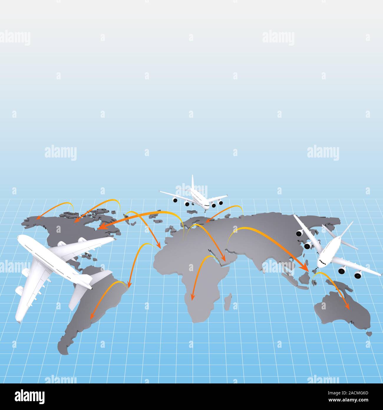 Airplane traffic map hi-res stock photography and images - Alamy