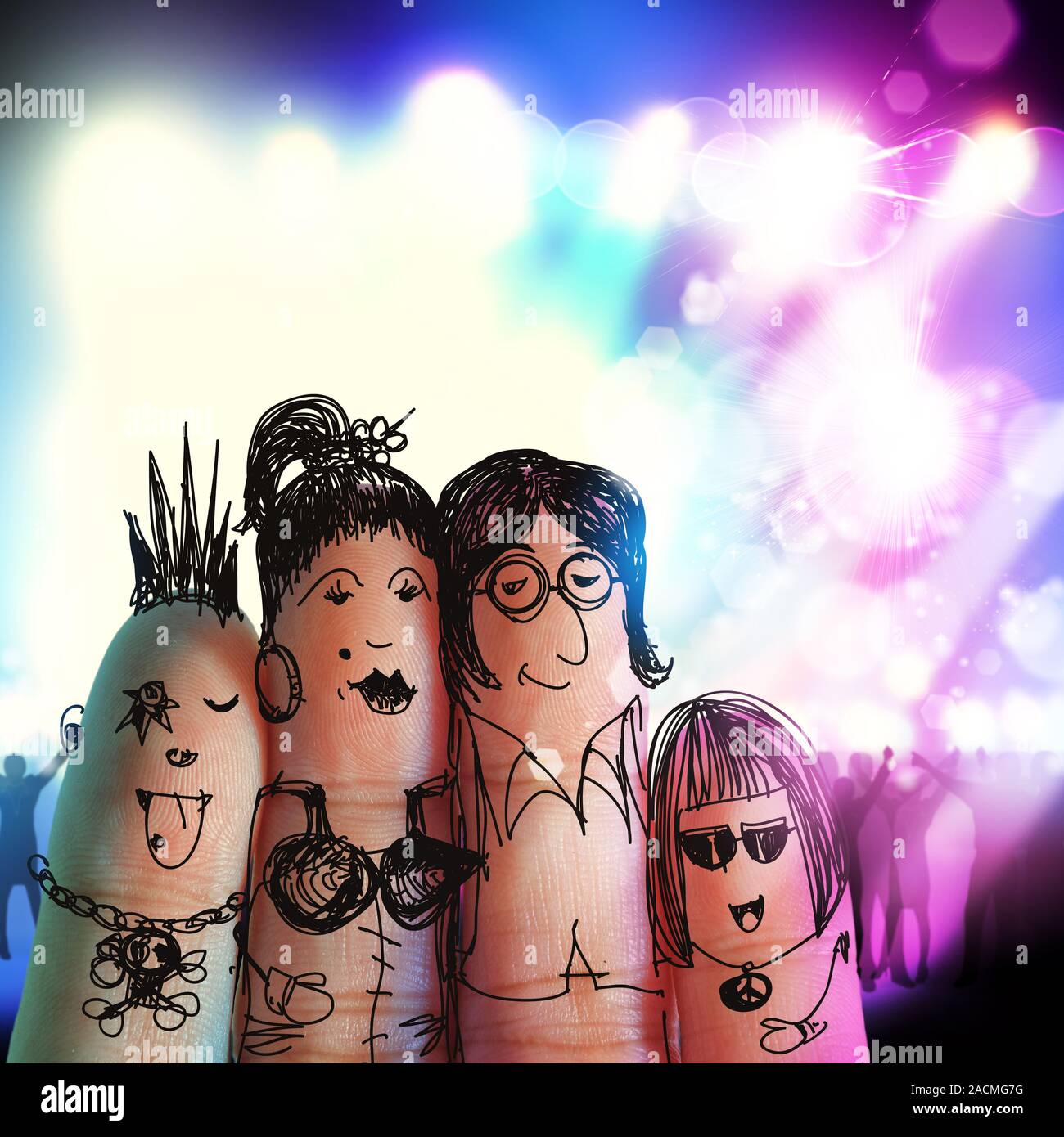 happy family at music concert Stock Photo - Alamy