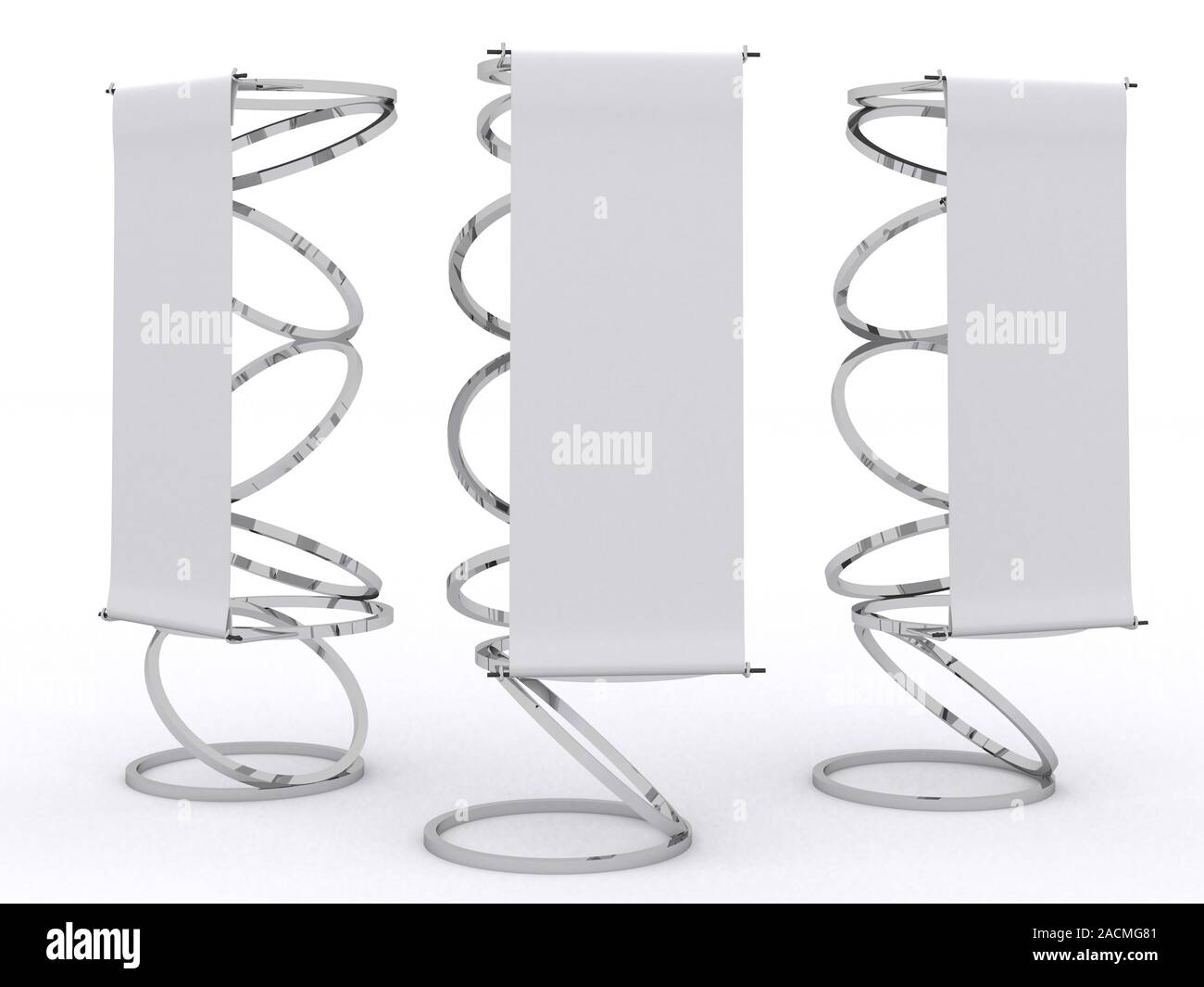 Blank White Banner Stock Photo - Alamy