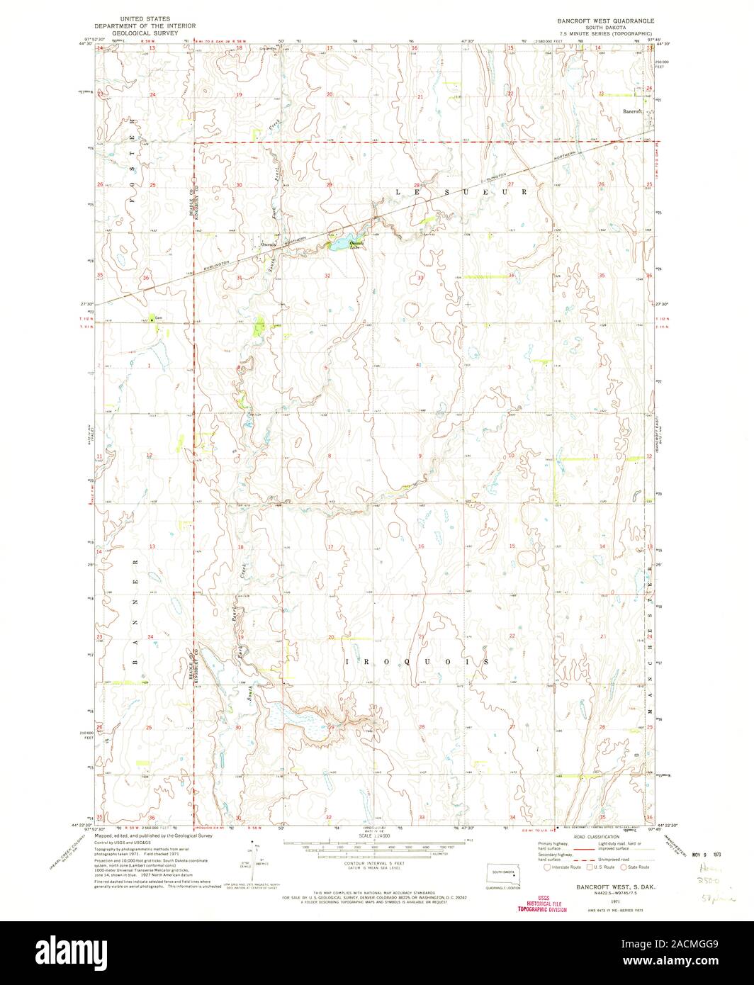 Map of bancroft Cut Out Stock Images & Pictures - Alamy
