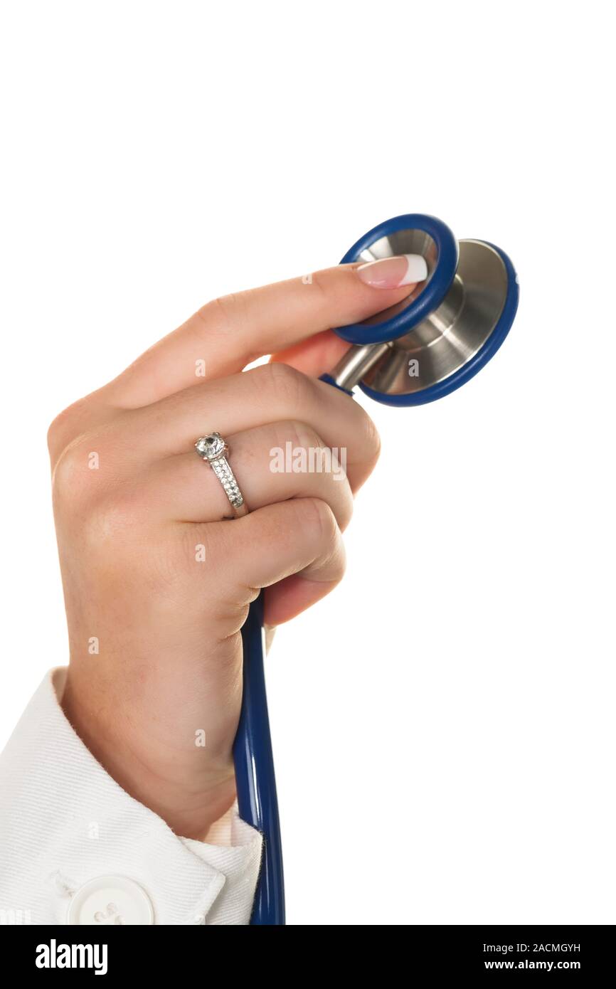 Hand with Stethoscope Stock Photo - Alamy