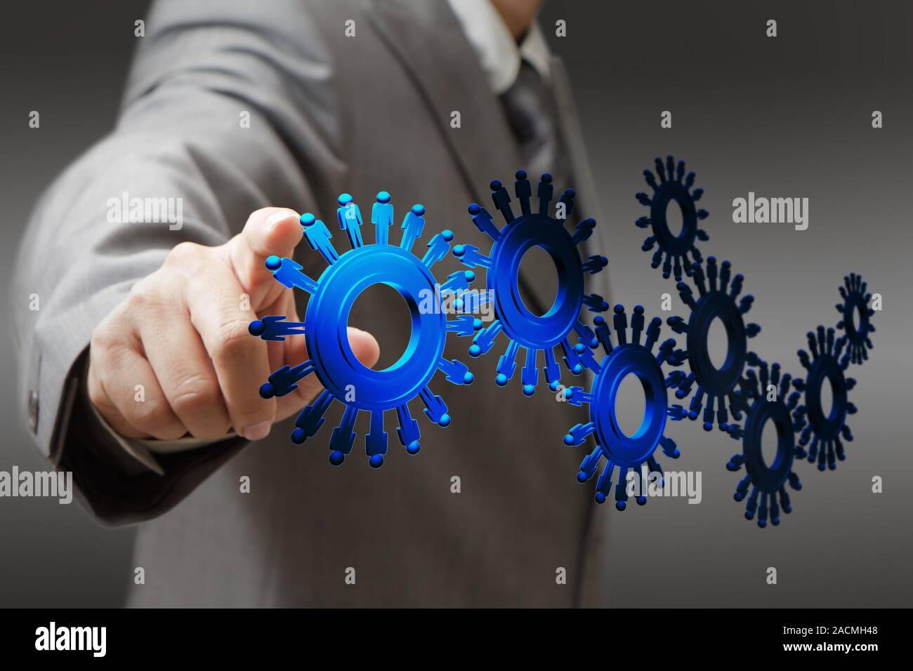 Cogs man machine concept hi-res stock photography and images - Alamy