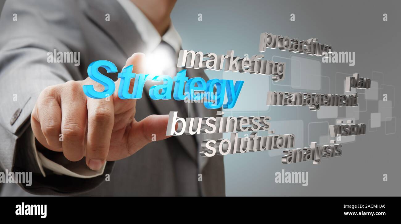 3d strategy Business concept Stock Photo - Alamy