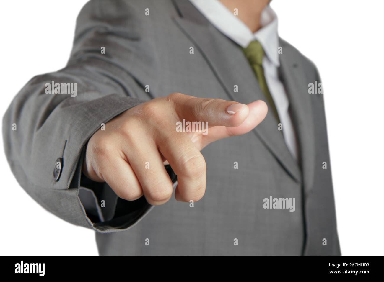 hand simulating pressing a button Stock Photo - Alamy