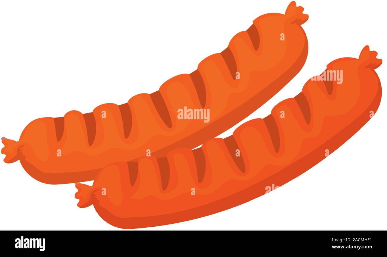 sausages delicious food isolated icon Stock Vector Image & Art - Alamy