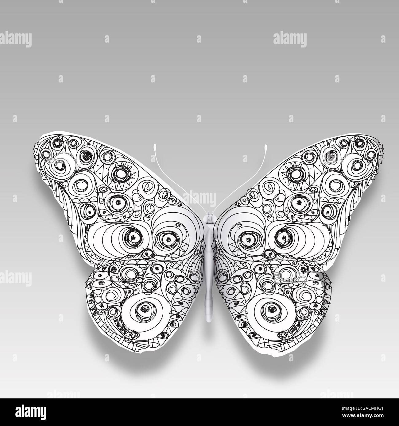 hand drawn butterfly Stock Photo - Alamy
