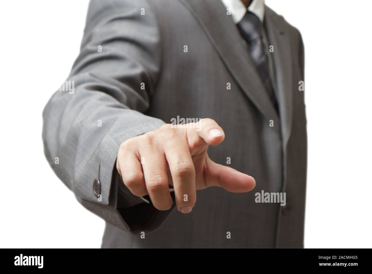 hand pushing a button on a touch screen Stock Photo - Alamy