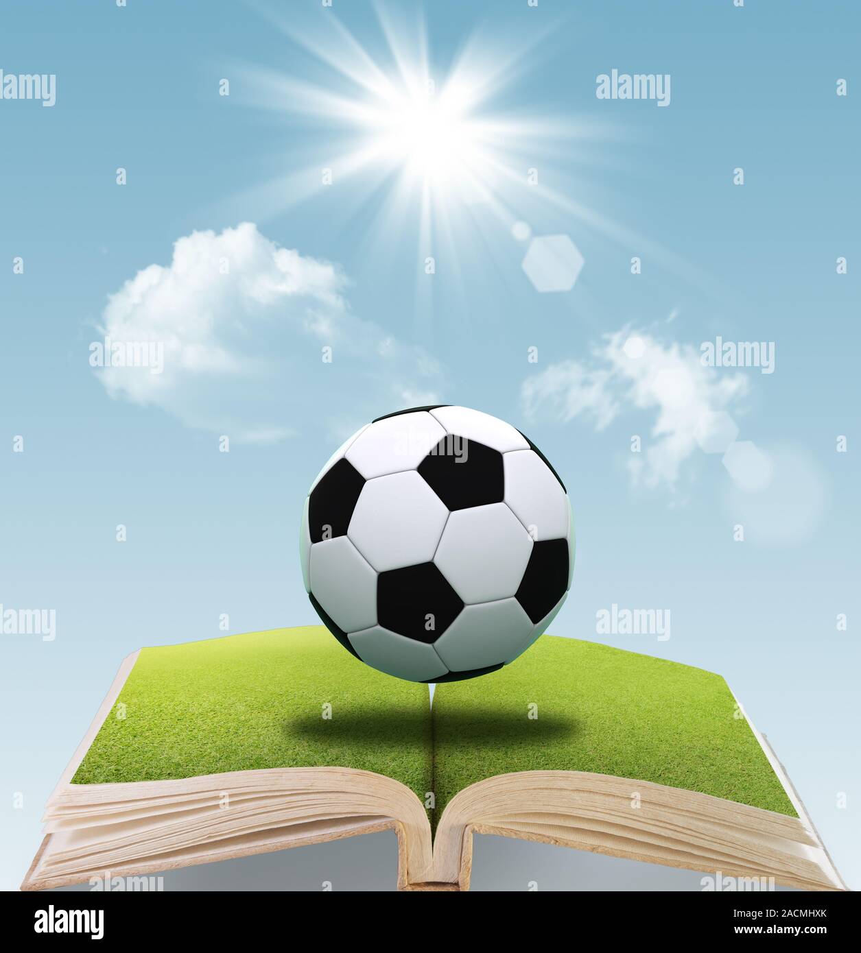 open book of soccer ball Stock Photo - Alamy