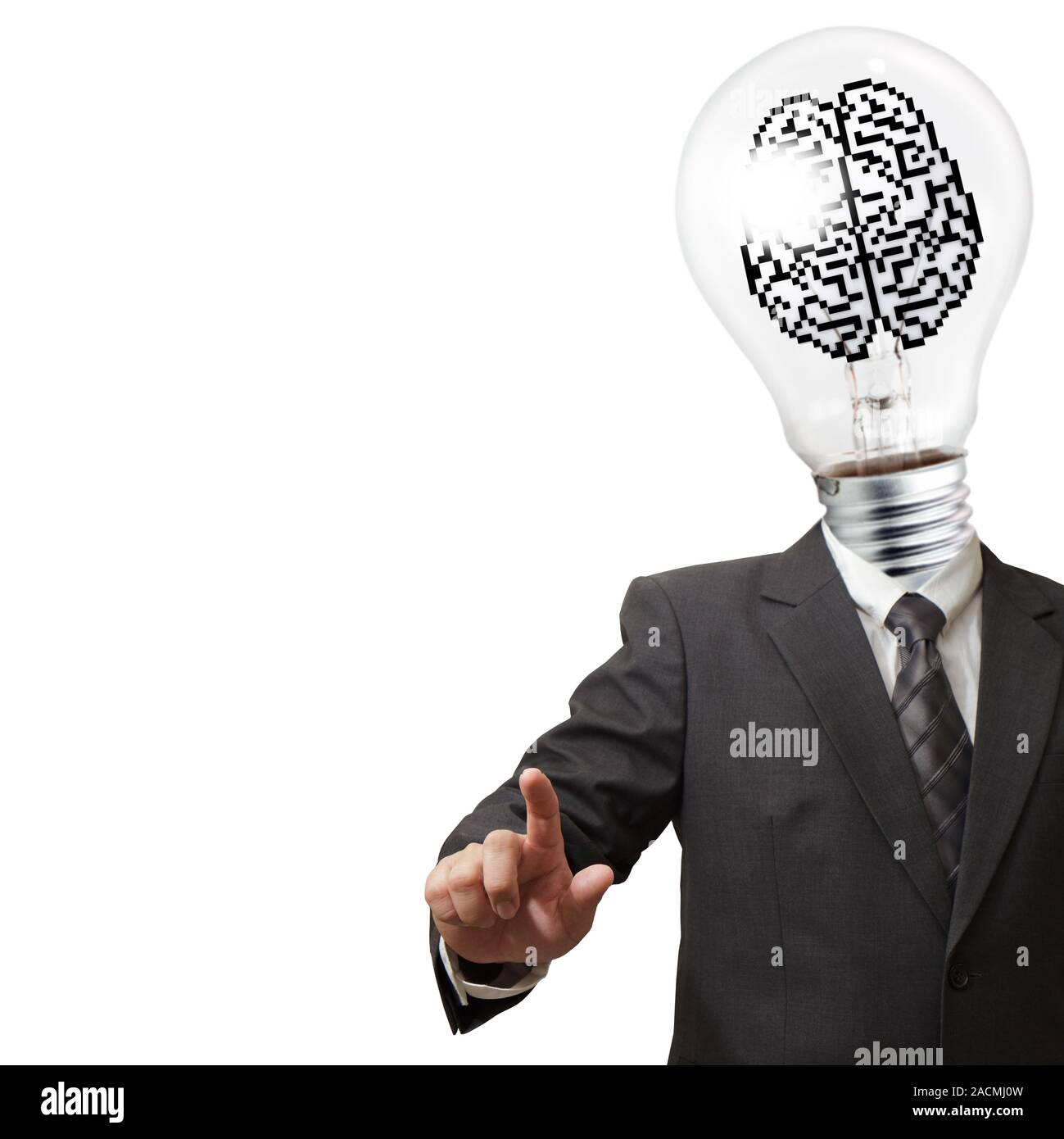 Business man light bulb Stock Photo - Alamy