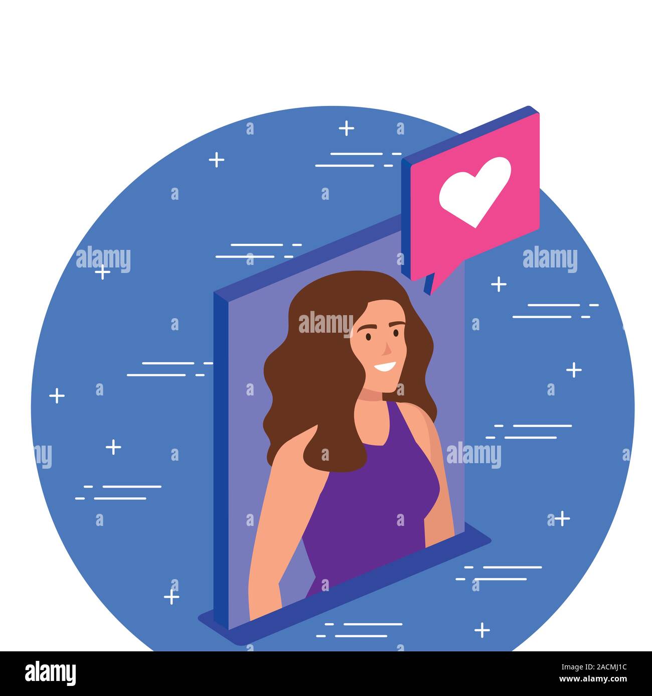 Isometric woman with bubble vector design Stock Vector Image & Art - Alamy