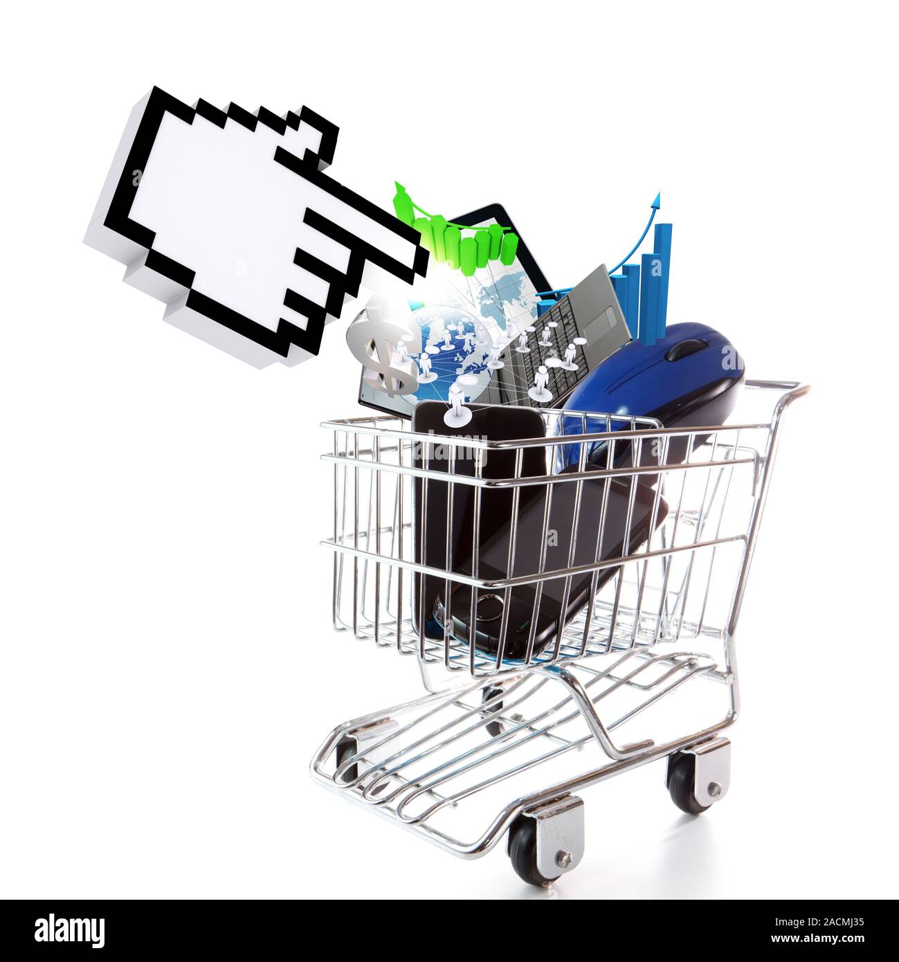 Button online shopping Cut Out Stock Images & Pictures - Alamy