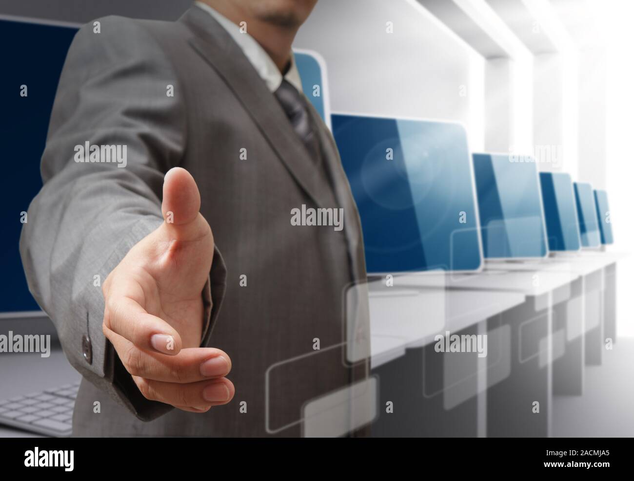 Business man offers handshake Stock Photo - Alamy