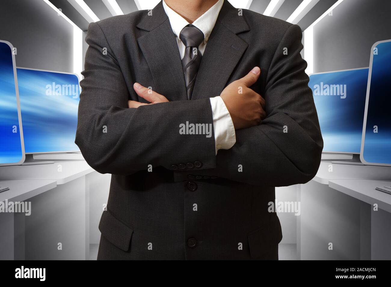 Man businessman computer workstation hi-res stock photography and ...