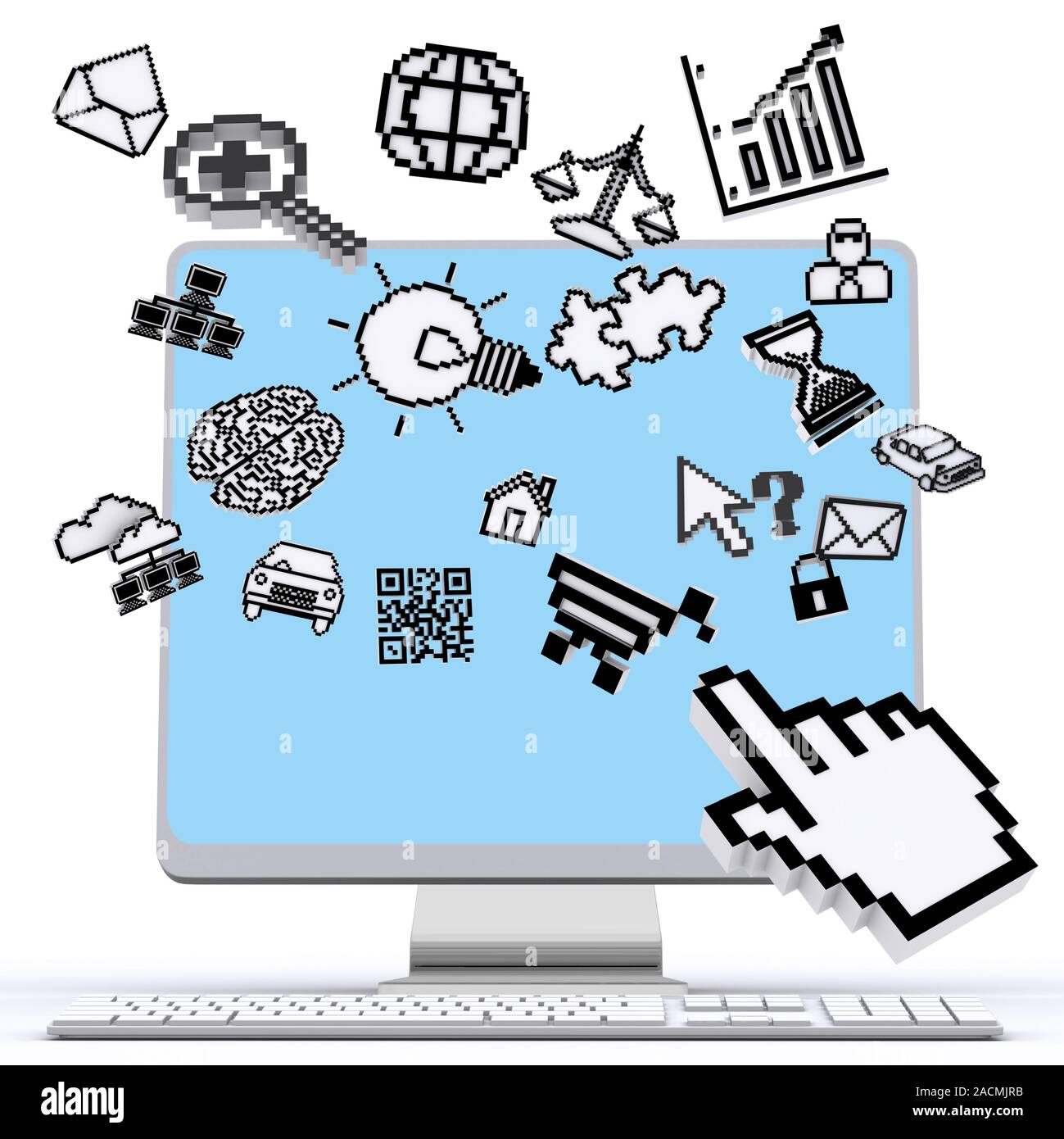 Pixel art Cut Out Stock Images & Pictures - Alamy