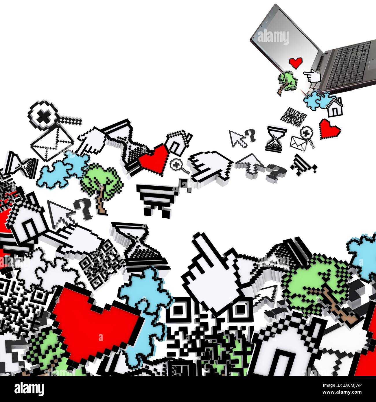 Computer desktop icons hi-res stock photography and images - Alamy