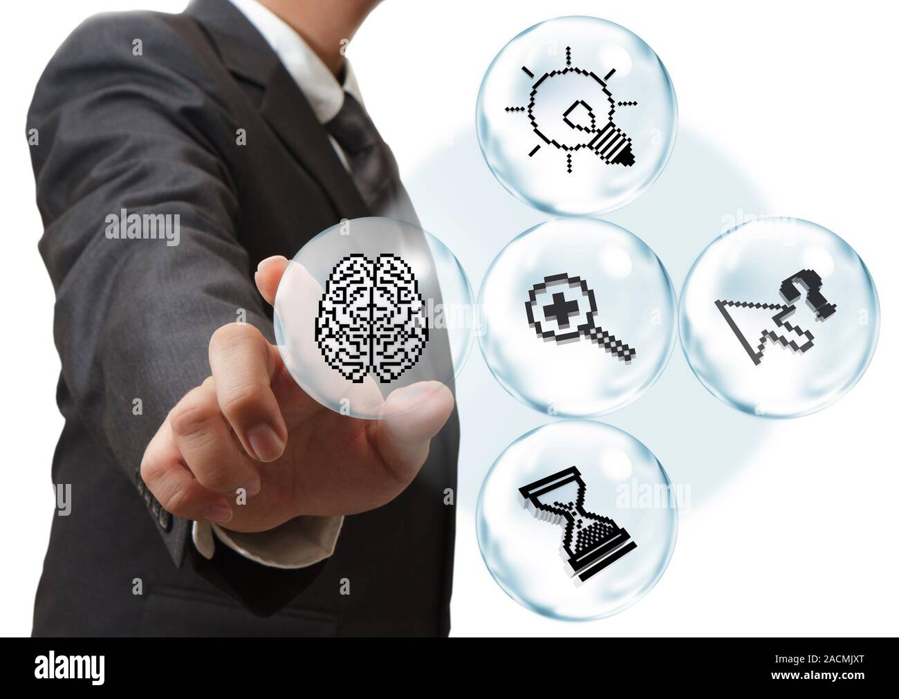 Brain diagram icon Cut Out Stock Images & Pictures - Alamy