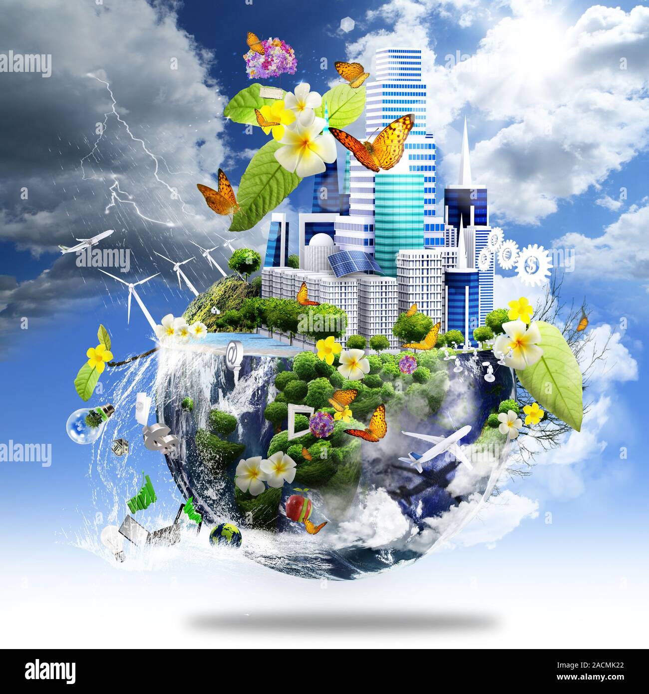 Half globe tree hi-res stock photography and images - Alamy