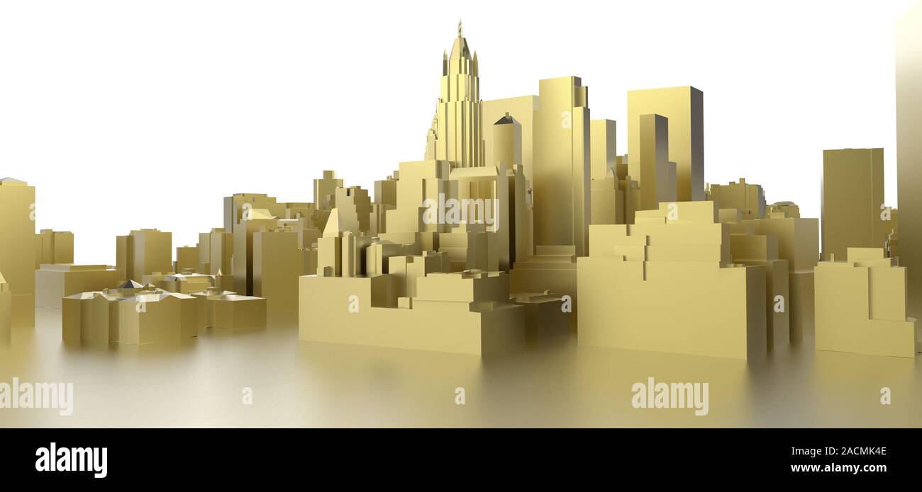 abstract gold city Stock Photo - Alamy
