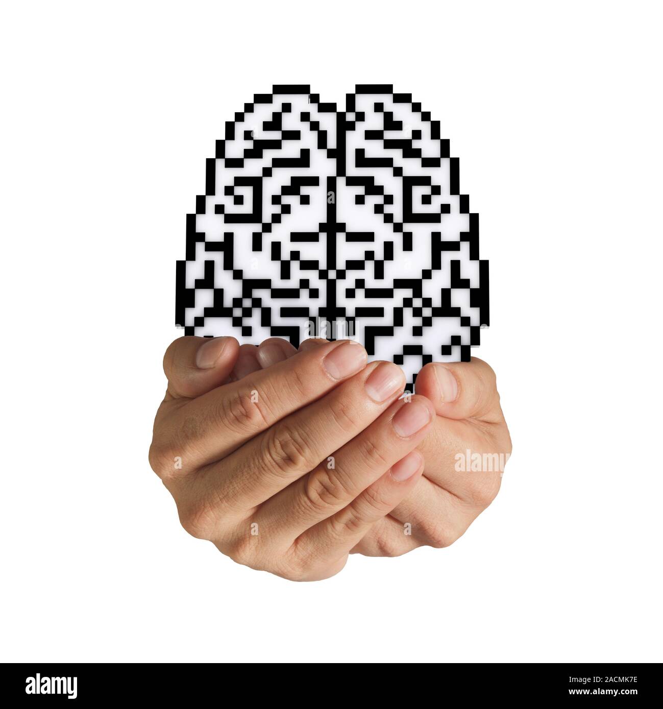 Network human brain icon Cut Out Stock Images & Pictures - Alamy