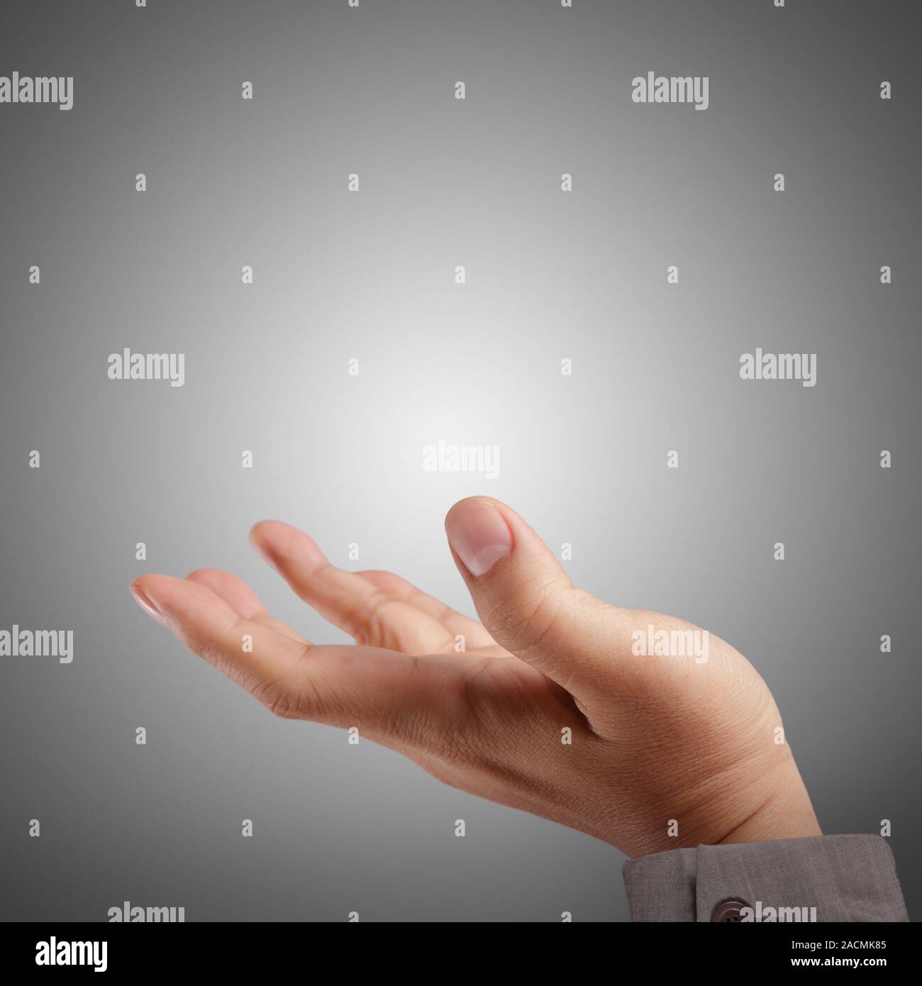 Empty open hand Stock Photo - Alamy