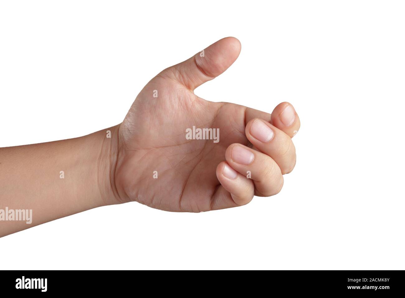 Young man showing stop sign Cut Out Stock Images & Pictures - Alamy