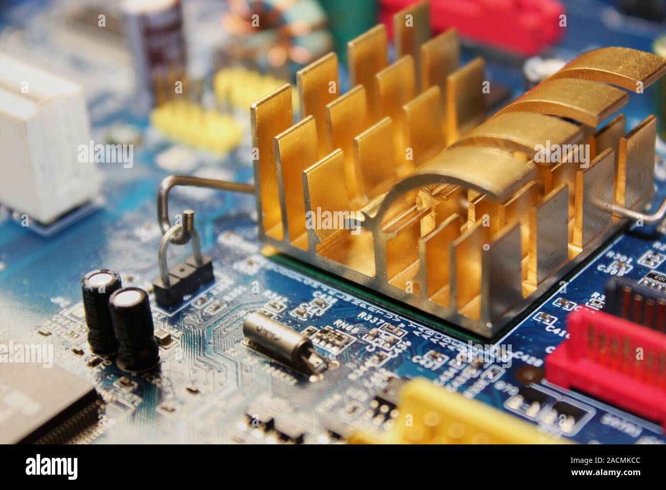Closeup of electronic circuit board or PCB printed circuit board Stock ...