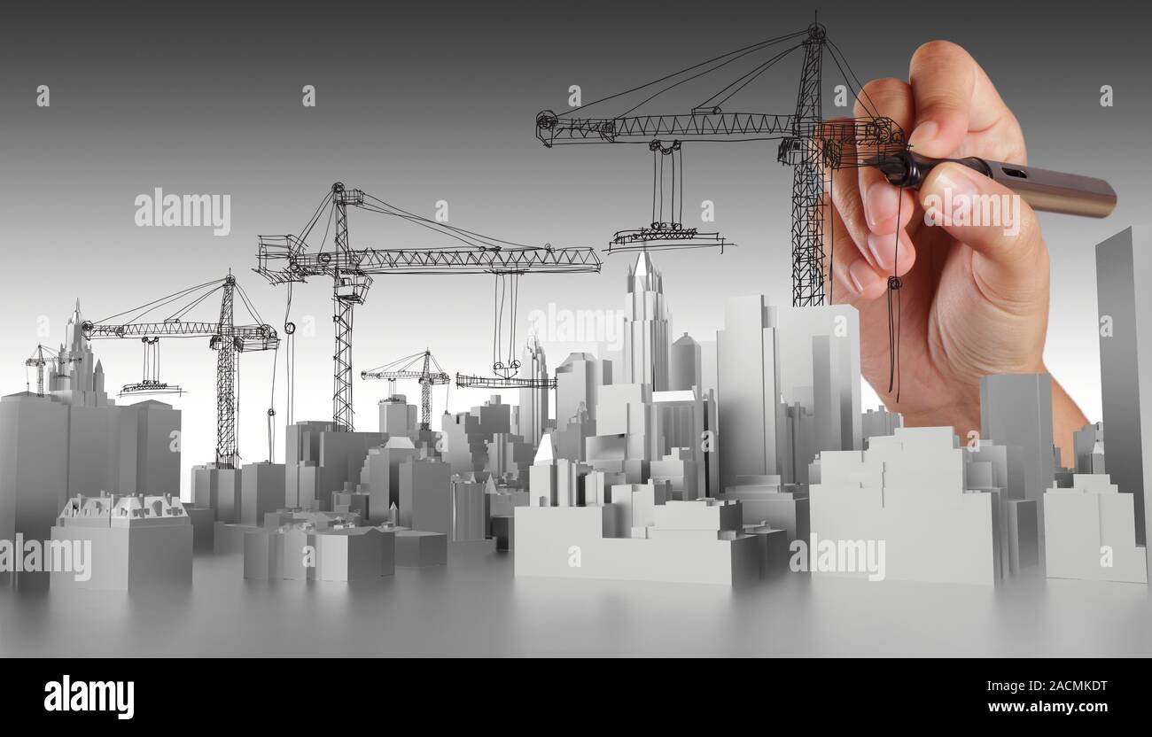 Hand drawn building hi-res stock photography and images - Alamy