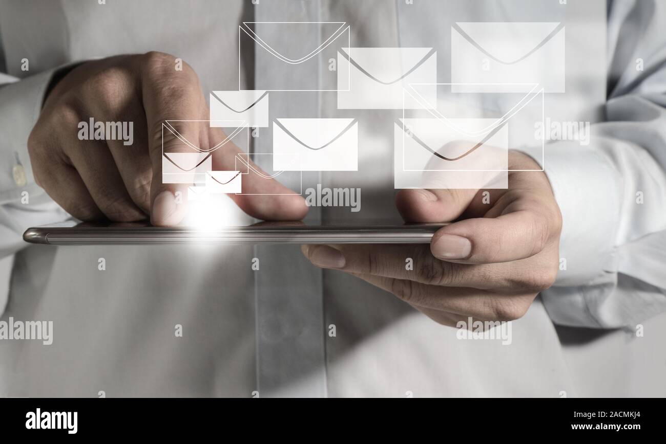 touch screen mobile phone and buttons e-mail Stock Photo - Alamy