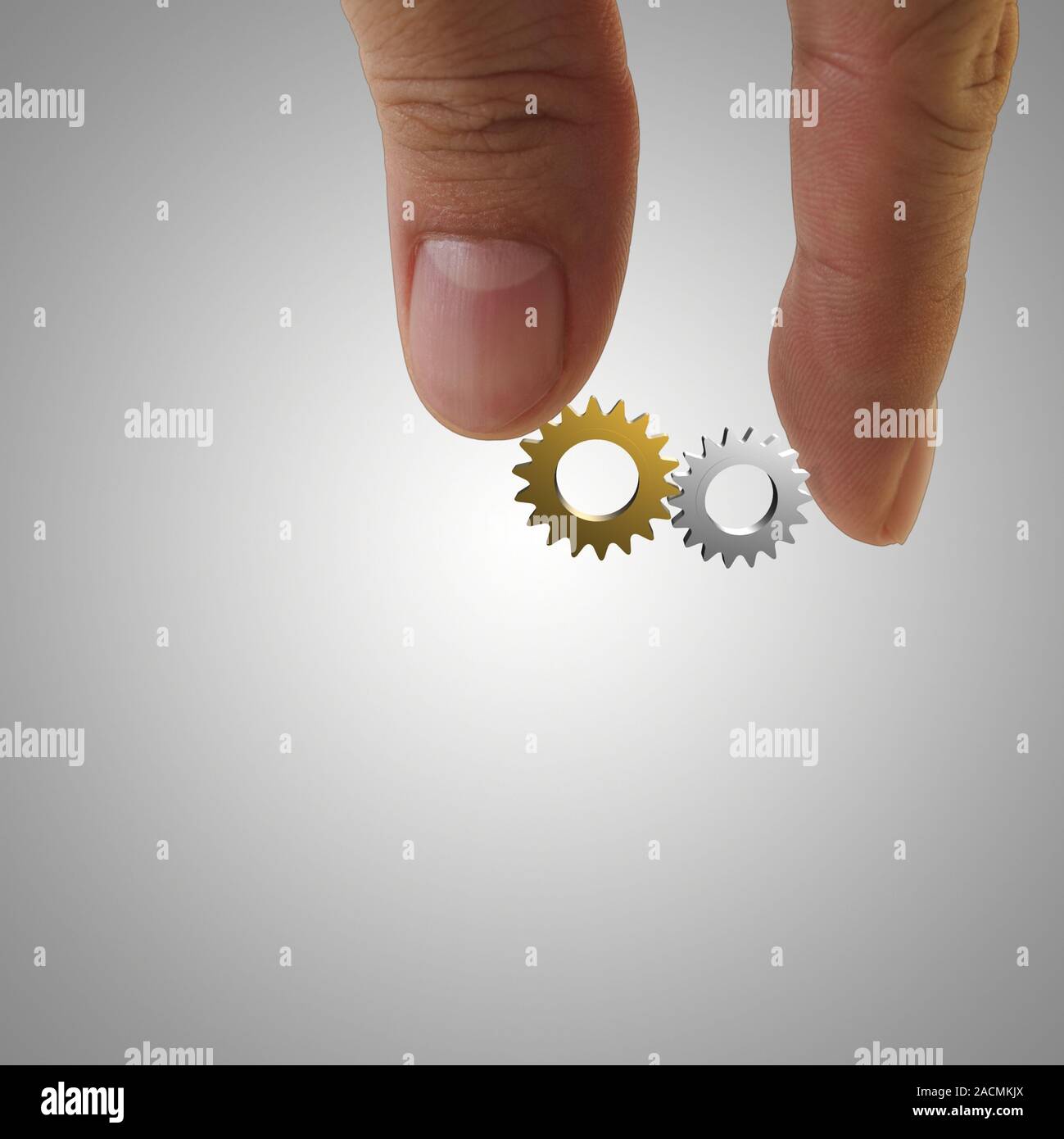 gold and silver cogs Stock Photo - Alamy