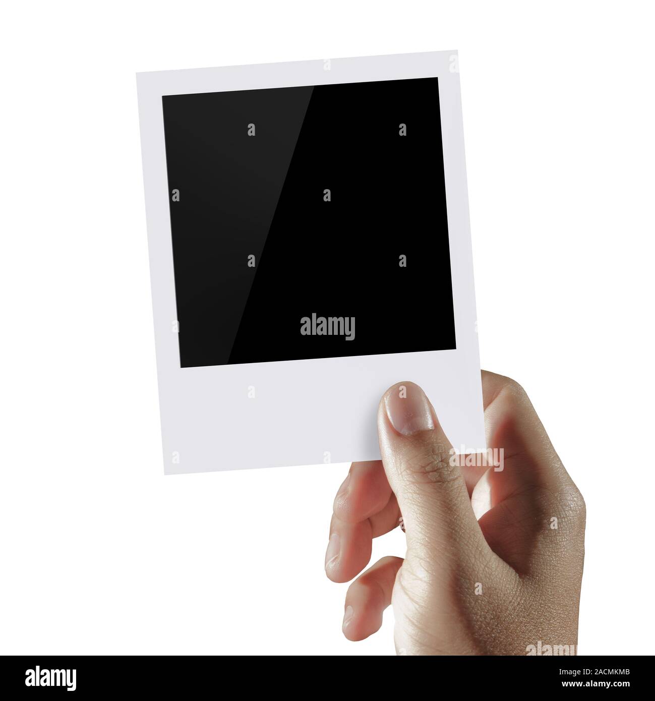 Hand holding blank black Cut Out Stock Images & Pictures - Alamy