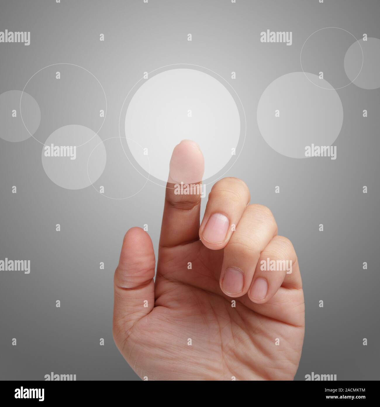 male hand point on touch screen interface Stock Photo - Alamy