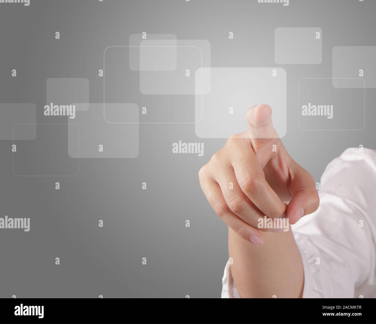 a button on a touch screen interface Stock Photo - Alamy