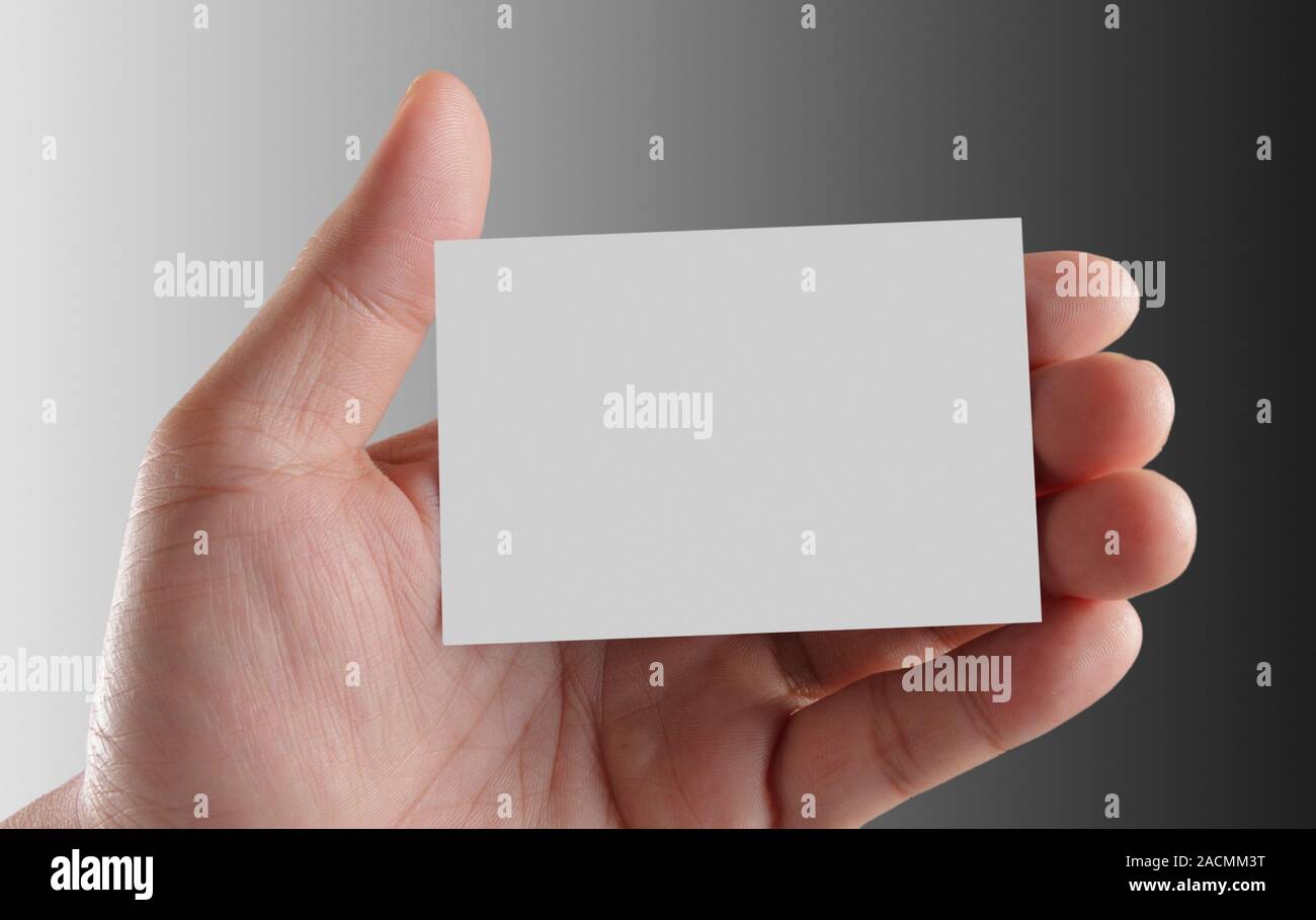 hand holding Business card Stock Photo - Alamy